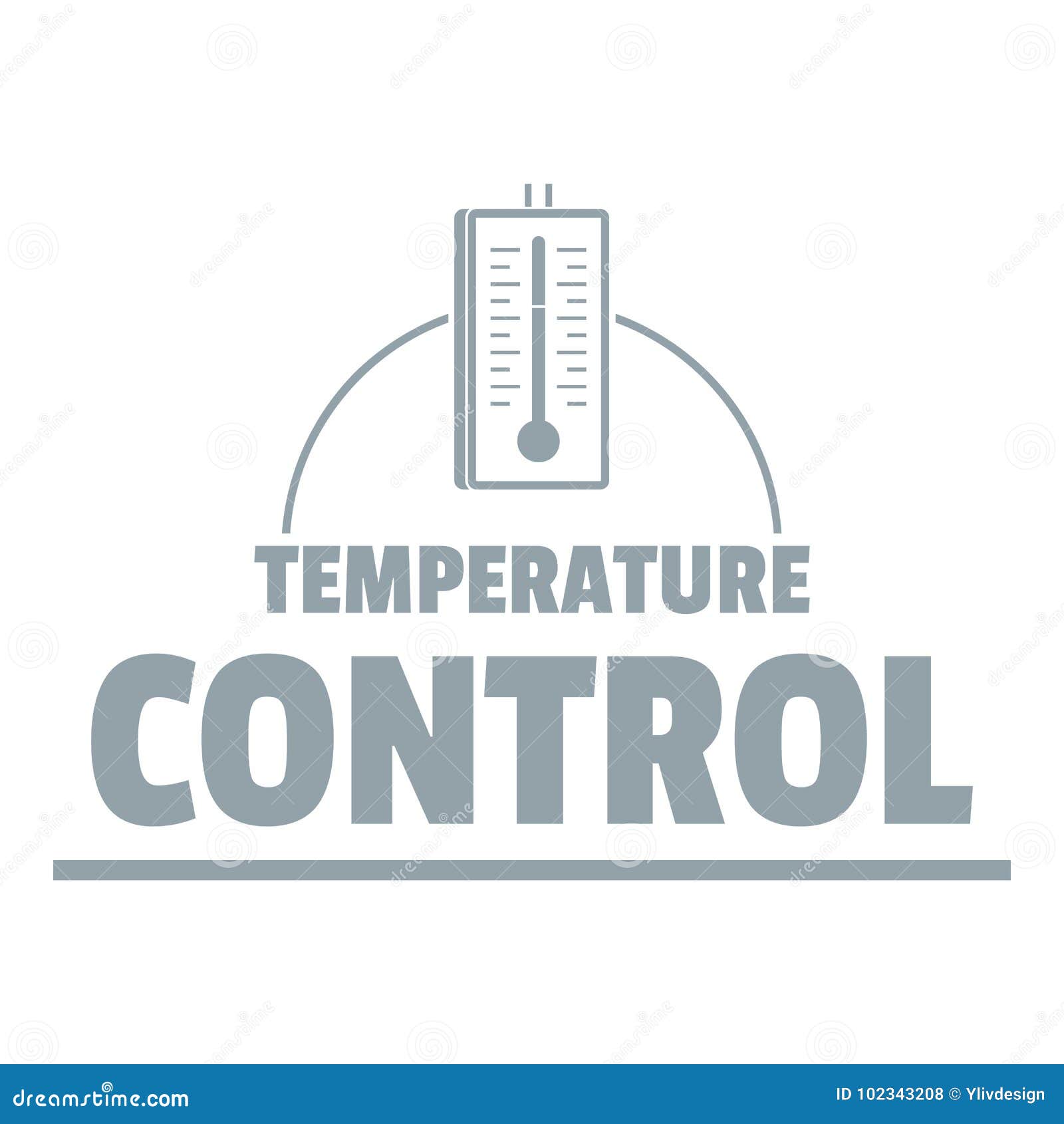 Temperature Control Logo, Simple Gray Style Stock Vector - Illustration ...