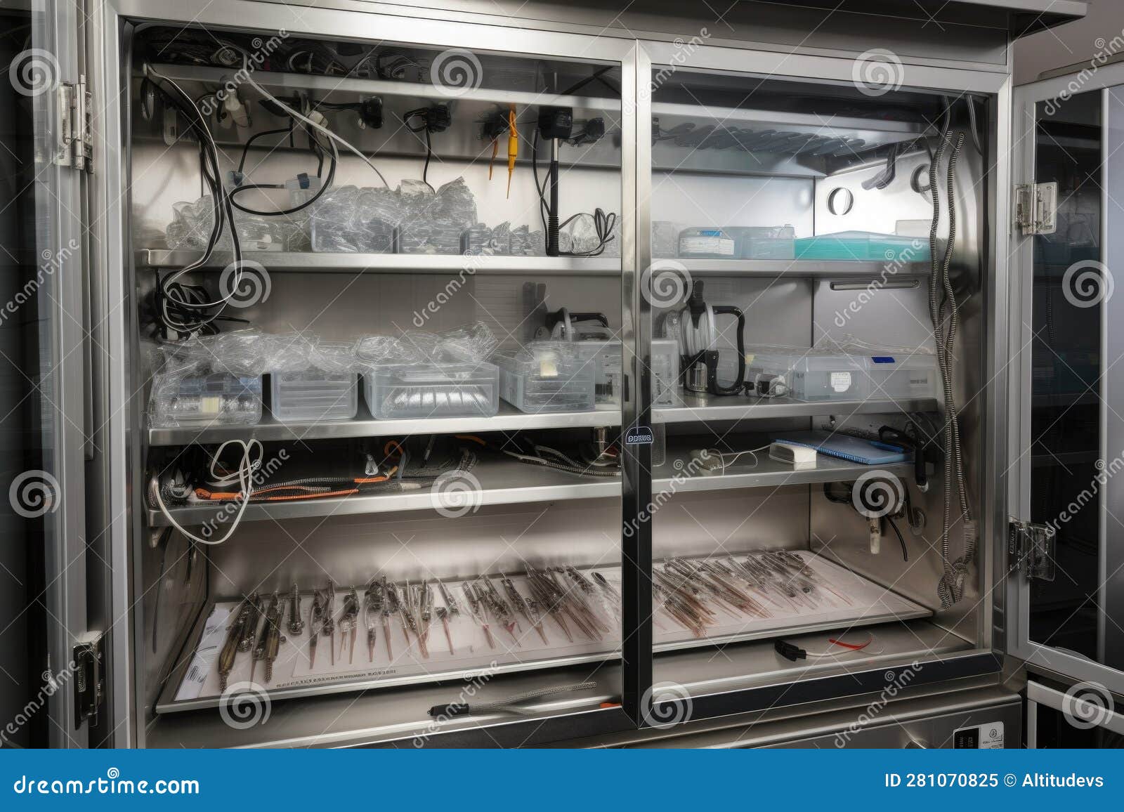 Temperature-controlled Holding Cabinet Filled with Surgical Instruments ...