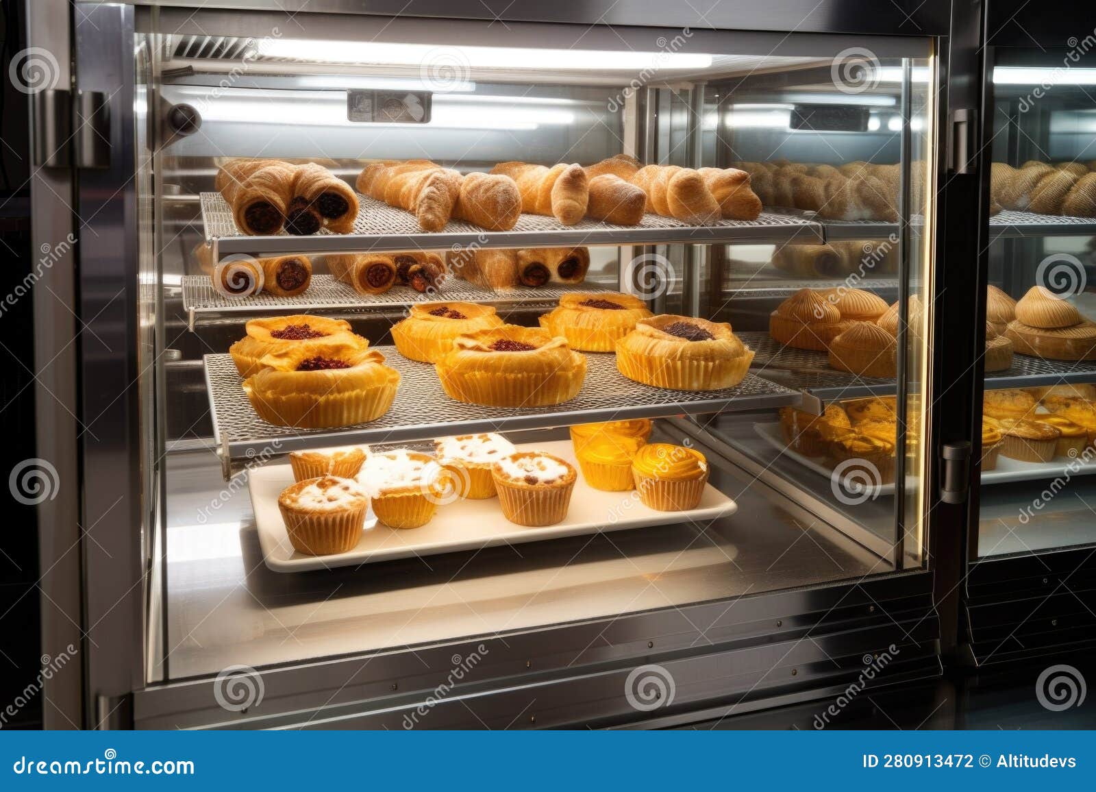 Temperature-controlled Holding Cabinet with Variety of Pastries and ...