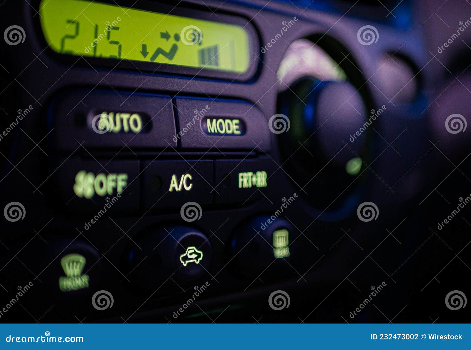 Temperature Controls in a Vehicle. Stock Photo - Image of conditioning ...