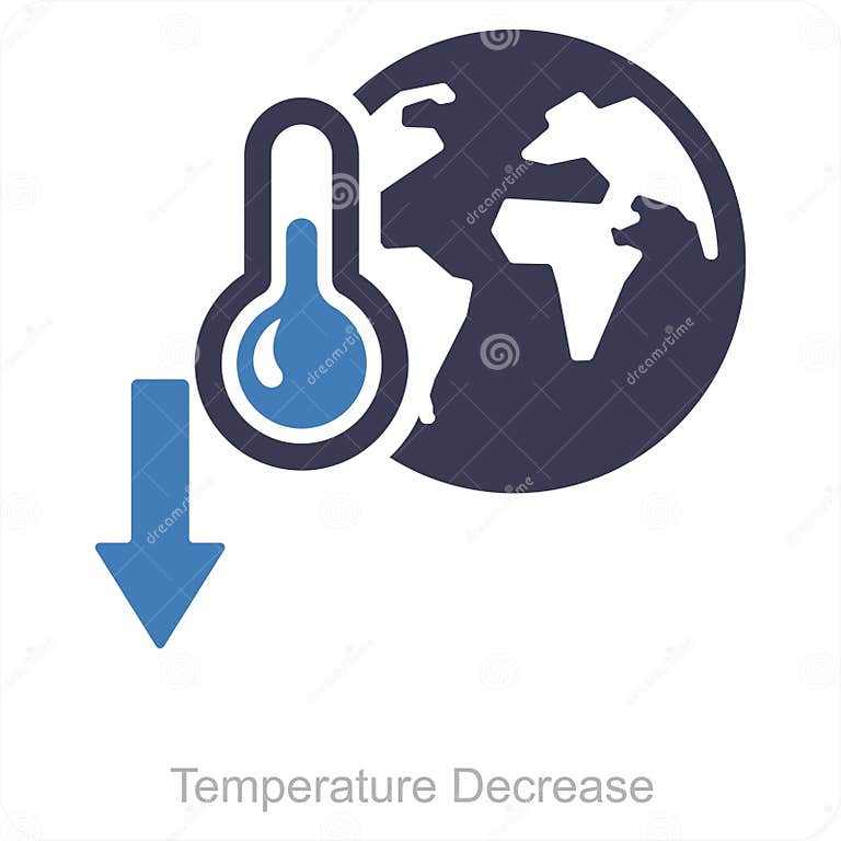 Temperature Decrease stock illustration. Illustration of vector - 340075600