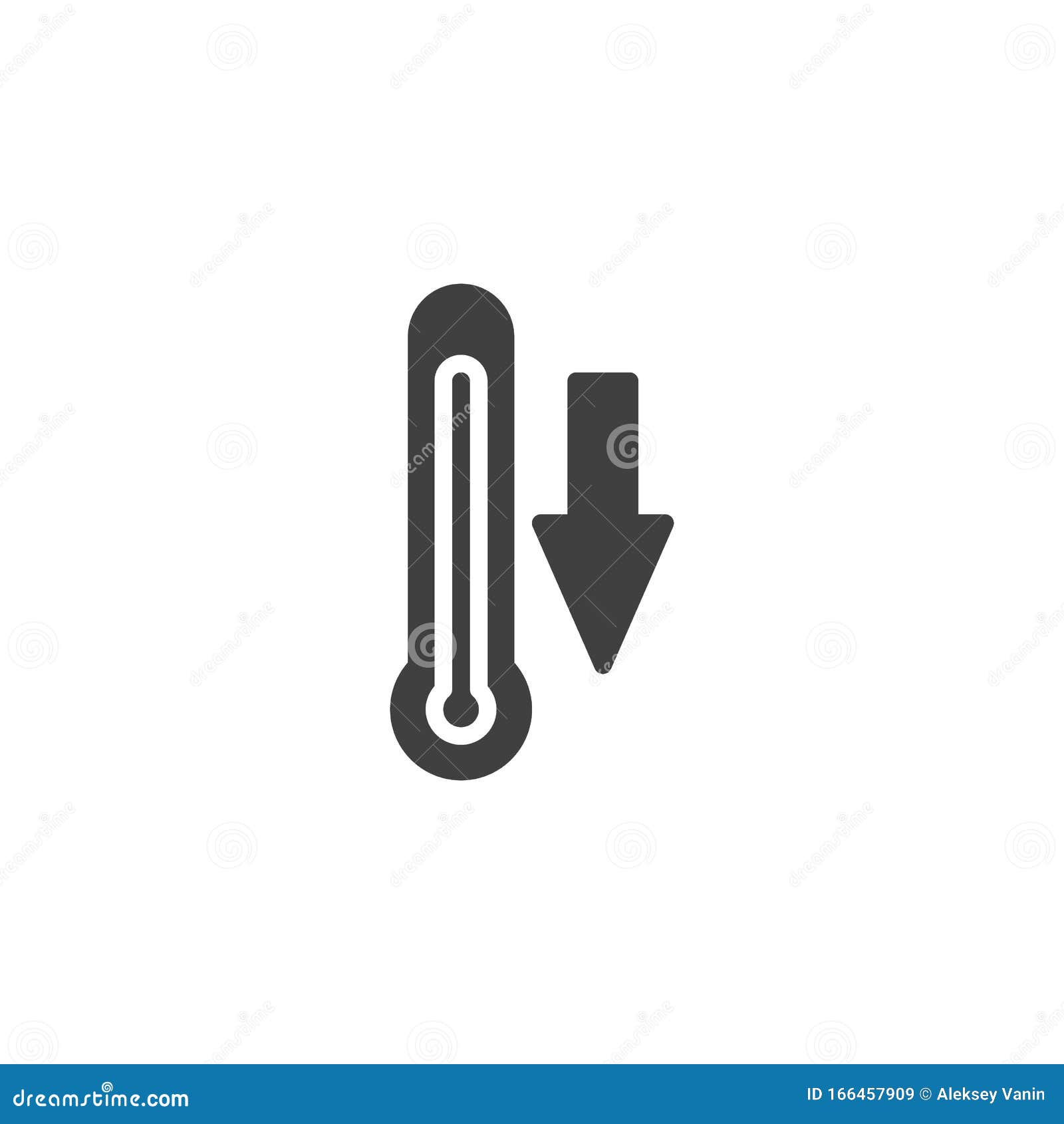 Temperature Down Arrow Vector Icon Stock Vector - Illustration of ...