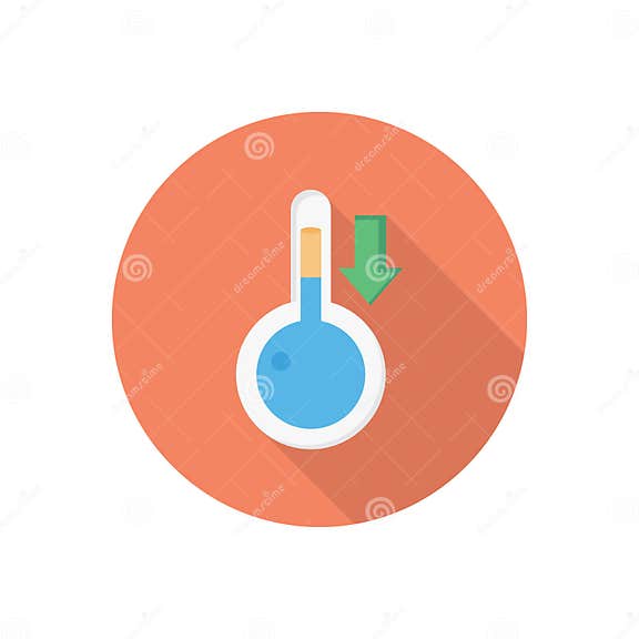 Temperature down stock vector. Illustration of pixel - 206108672