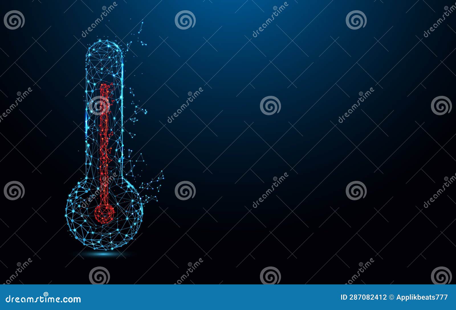 Temperature Form Lines, Triangles and Particle Style Design ...