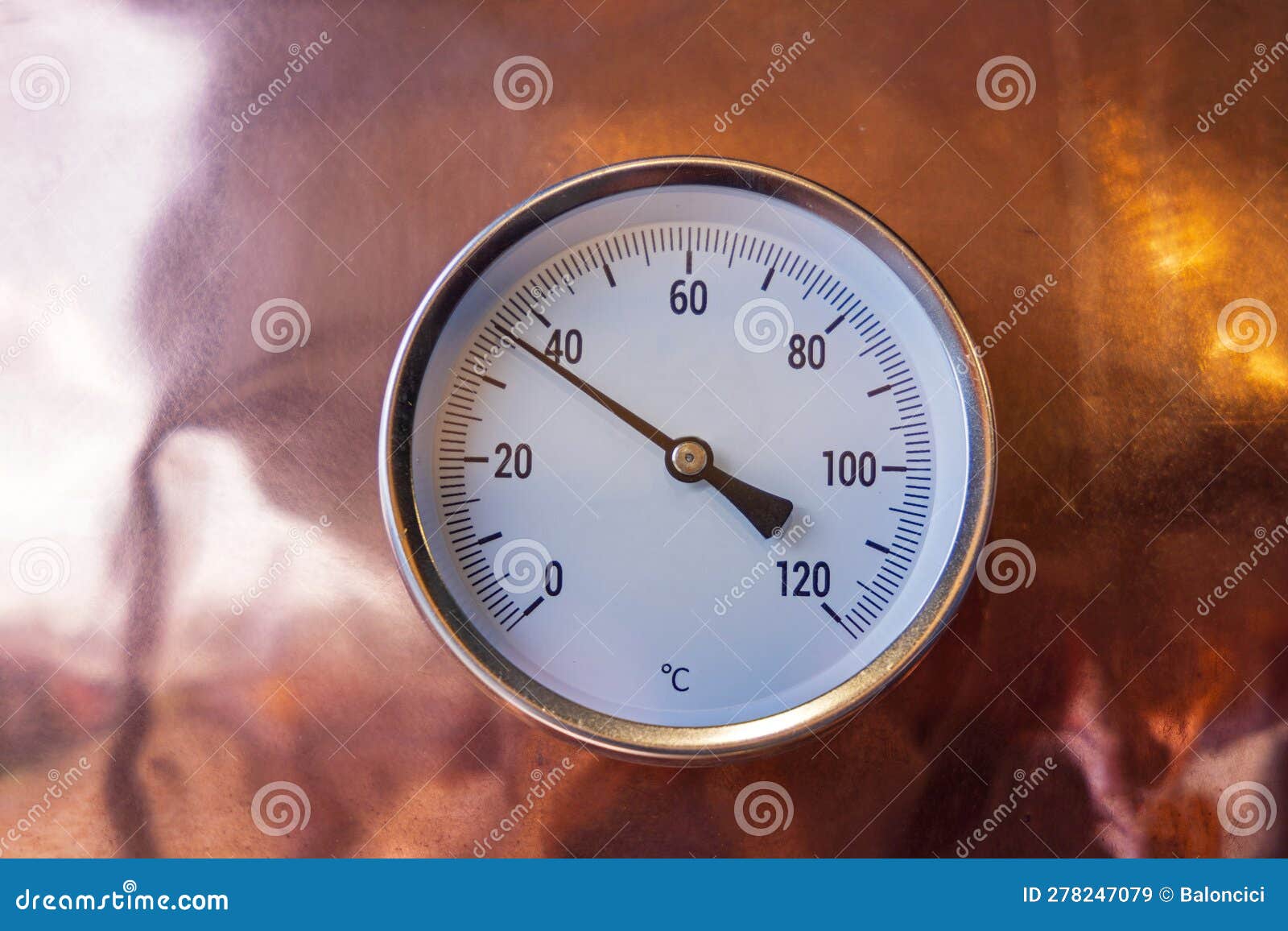 Temperature Gauge Copper Still Stock Image - Image of 2022, distillery ...