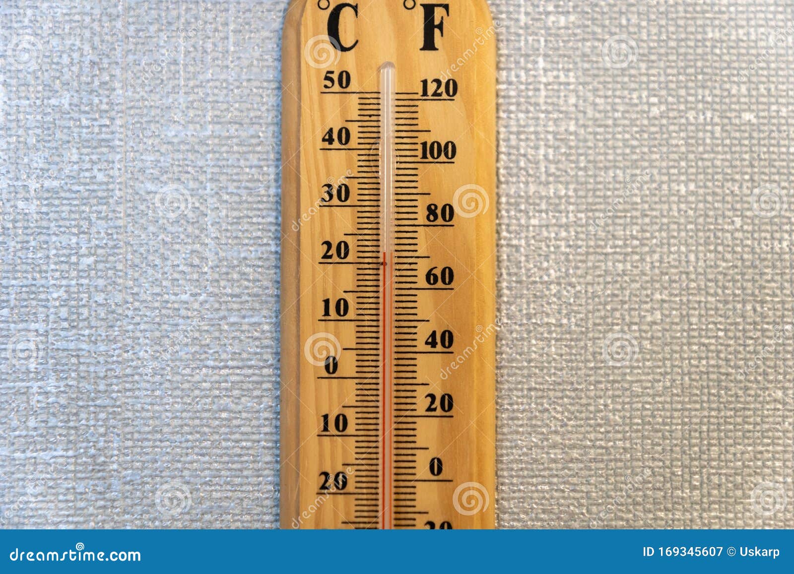 Temperature Gauge / Thermometer on the White Wall - Analog Temperature ...