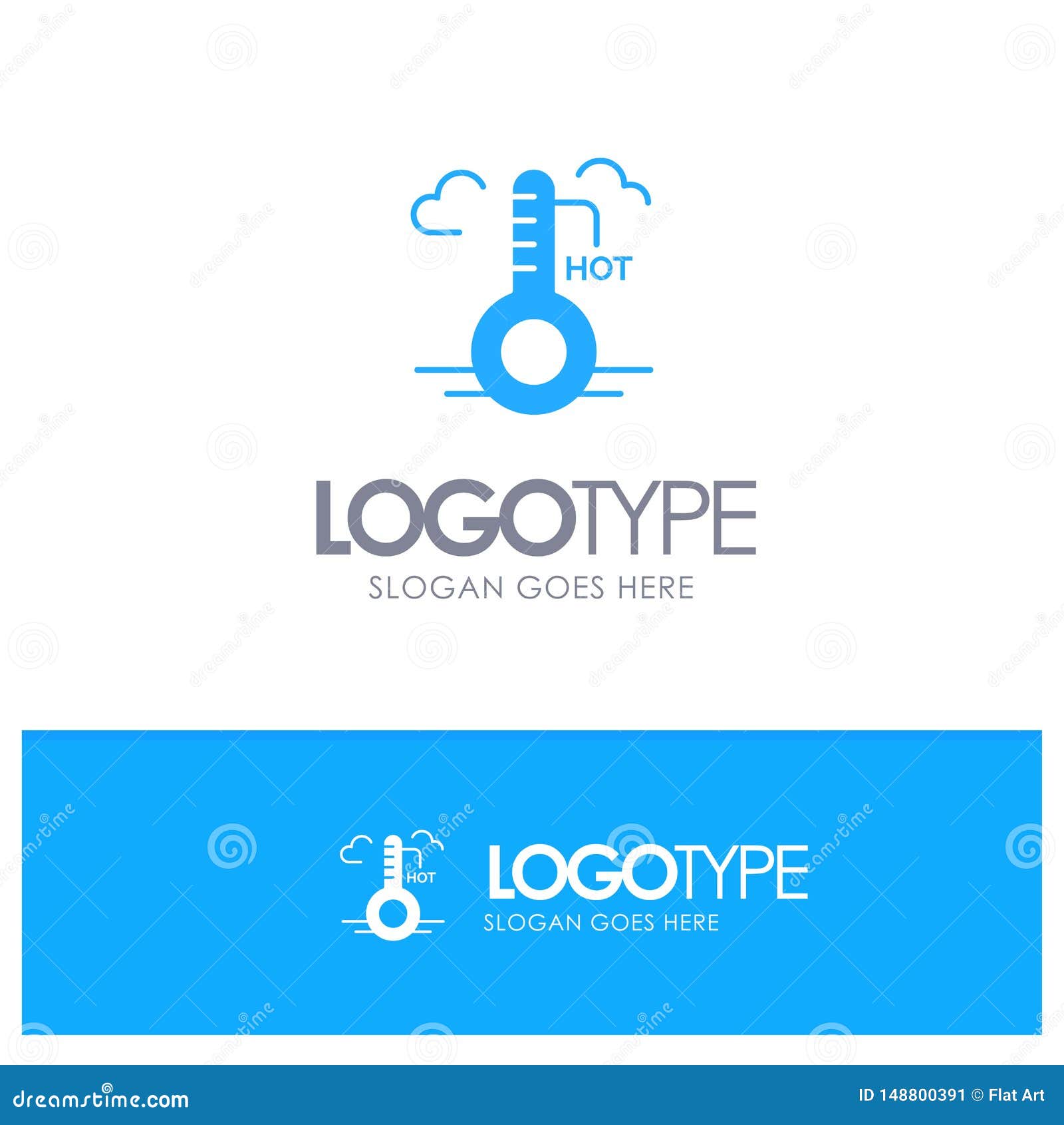 Temperature, Hot, Weather, Update Blue Logo Vector Stock Vector ...