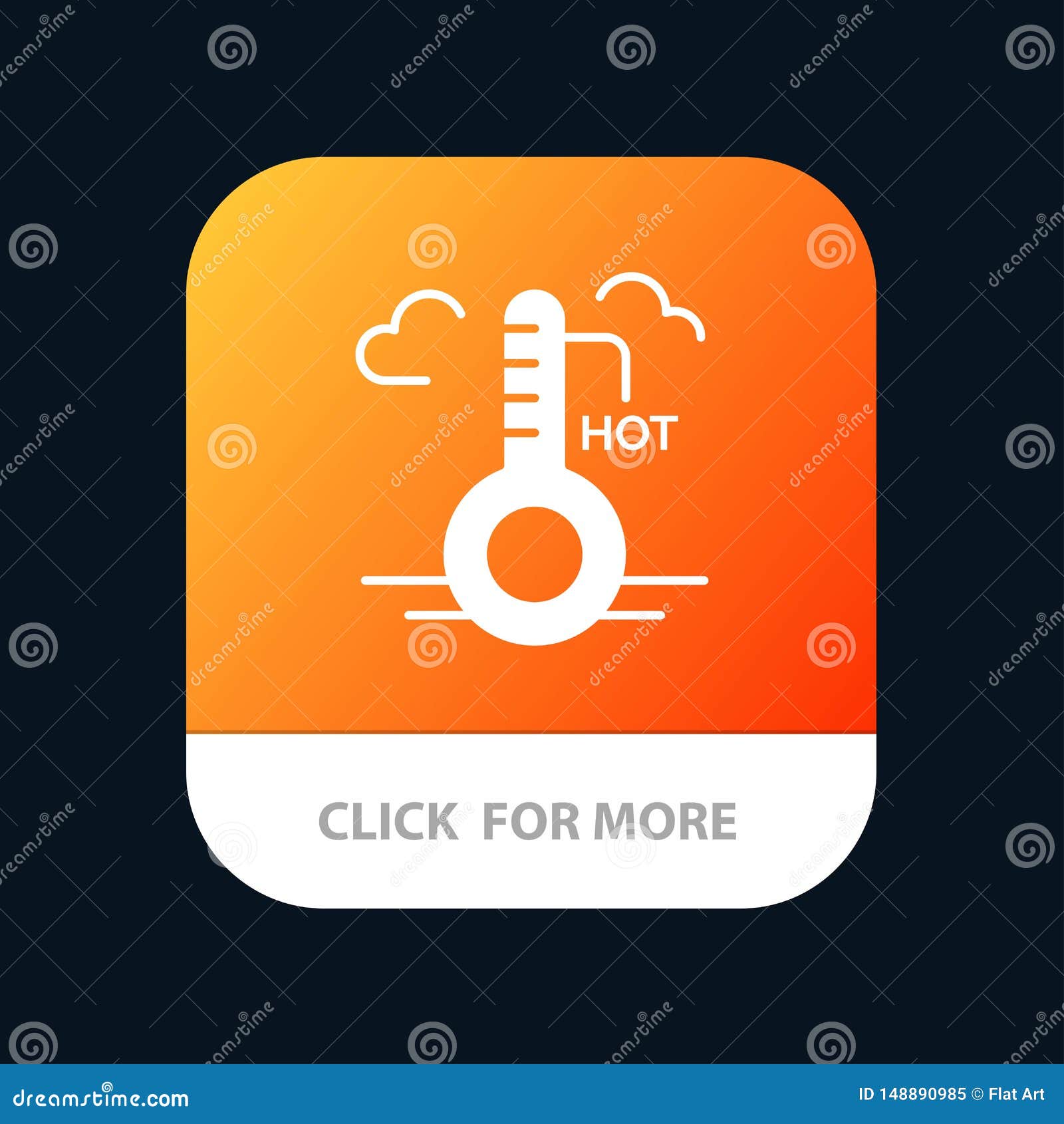 Temperature, Hot, Weather, Update Mobile App Icon Design Stock Vector ...