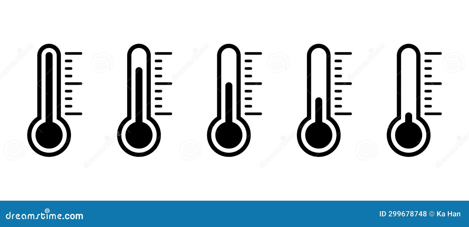 Temperature Icon Set Collection. Thermometer Symbol Vector Stock Vector ...