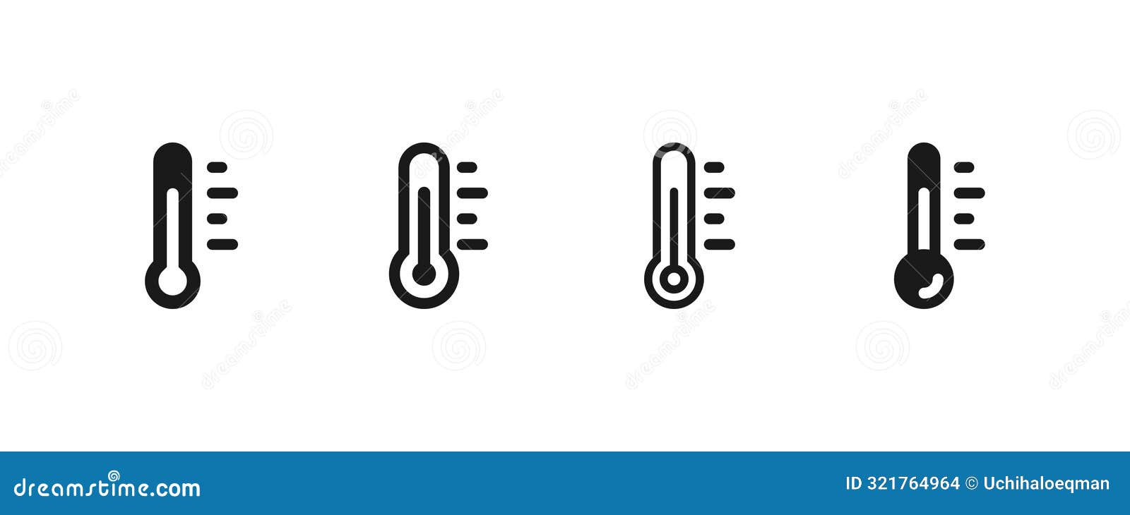 Temperature Icon Set Collection Weather Scale for Cold and Warm Symbol ...