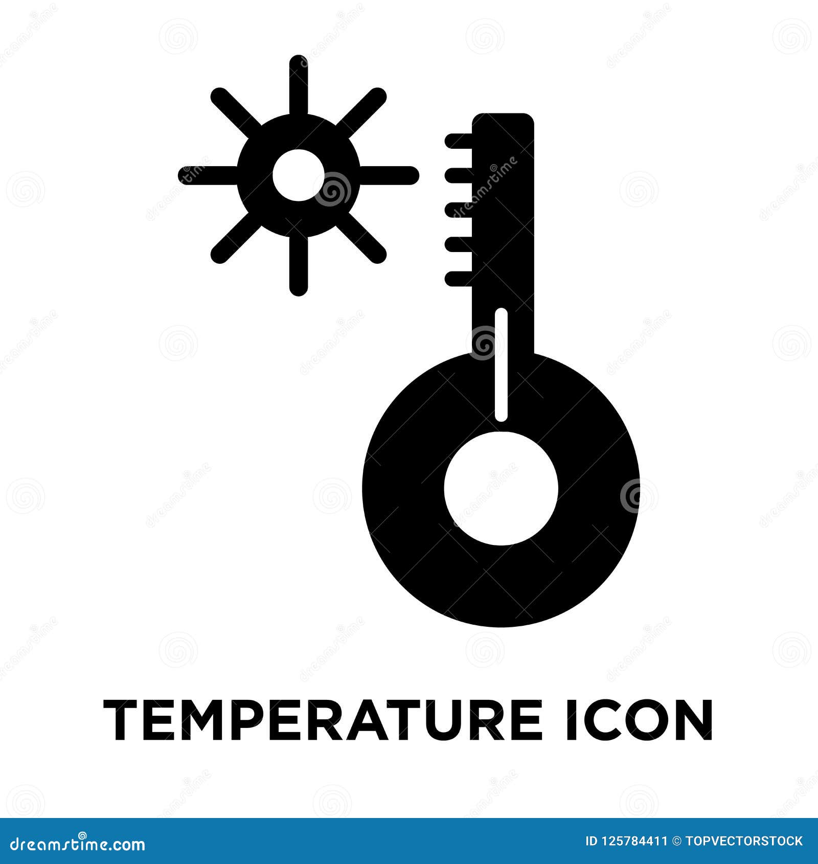 Temperature Icon Vector Isolated on White Background, Logo Concept of ...
