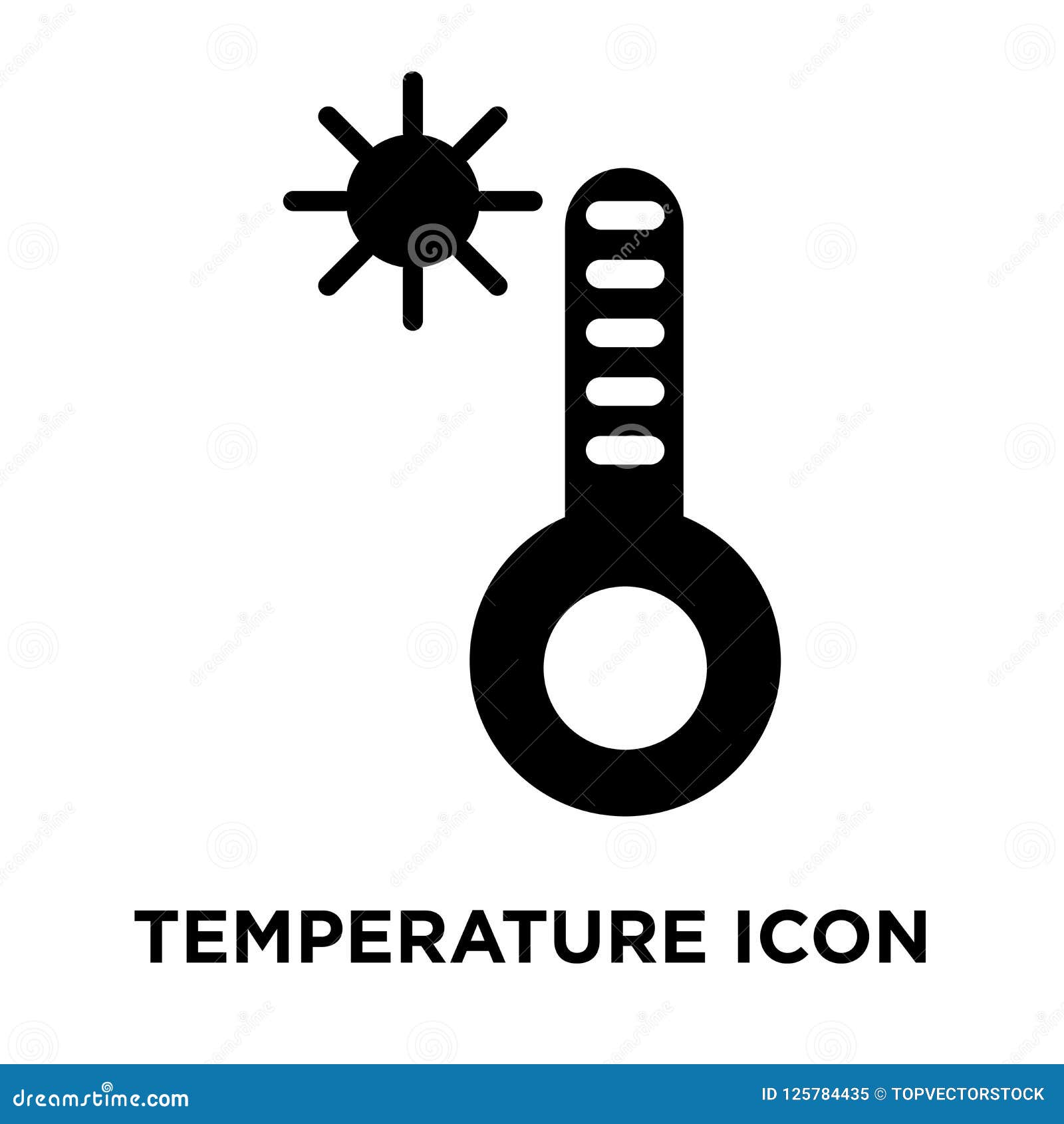 Temperature Icon Vector Isolated on White Background, Logo Concept of ...