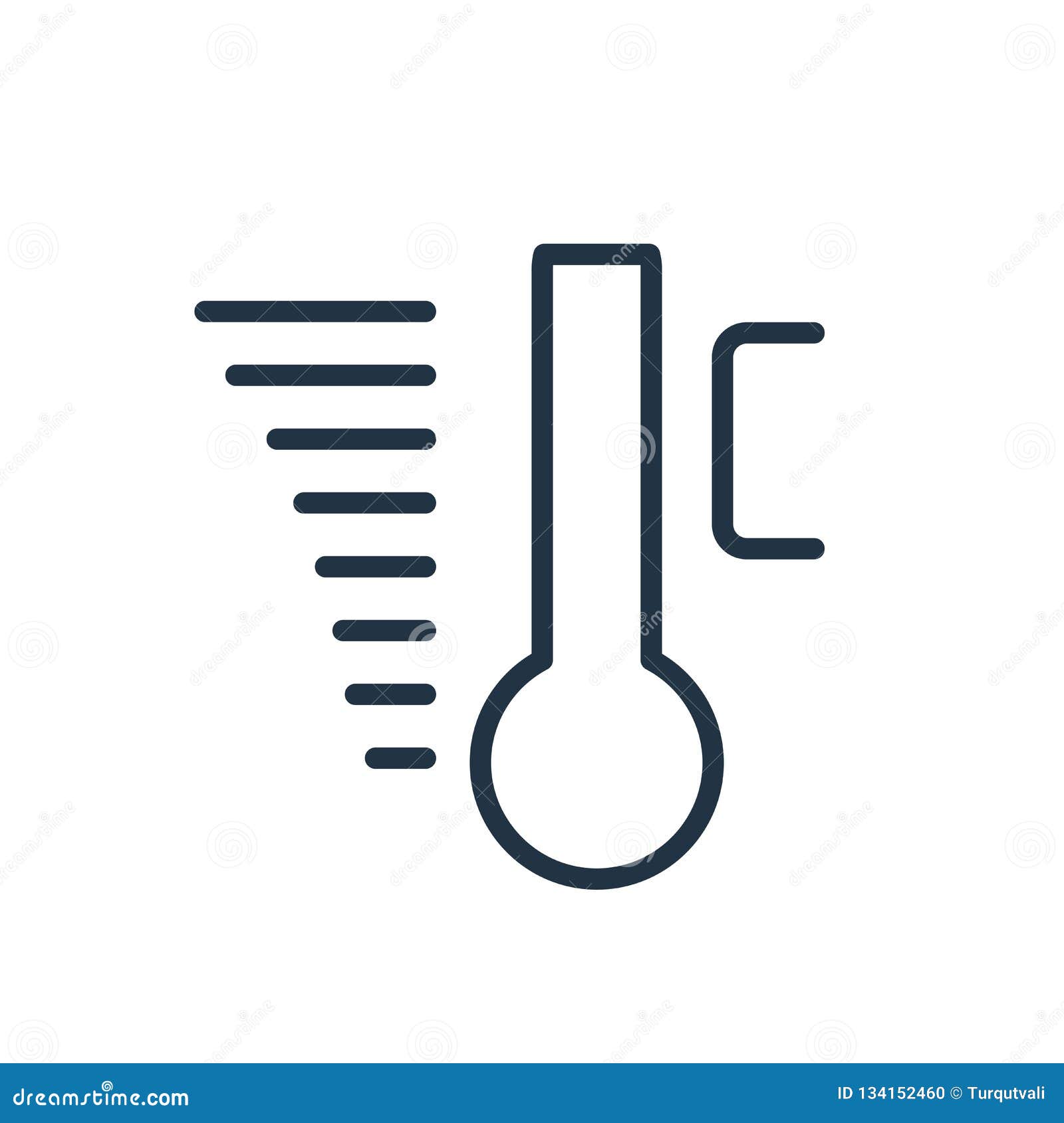 Temperature Icon Vector Isolated on White Background, Temperature Sign ...