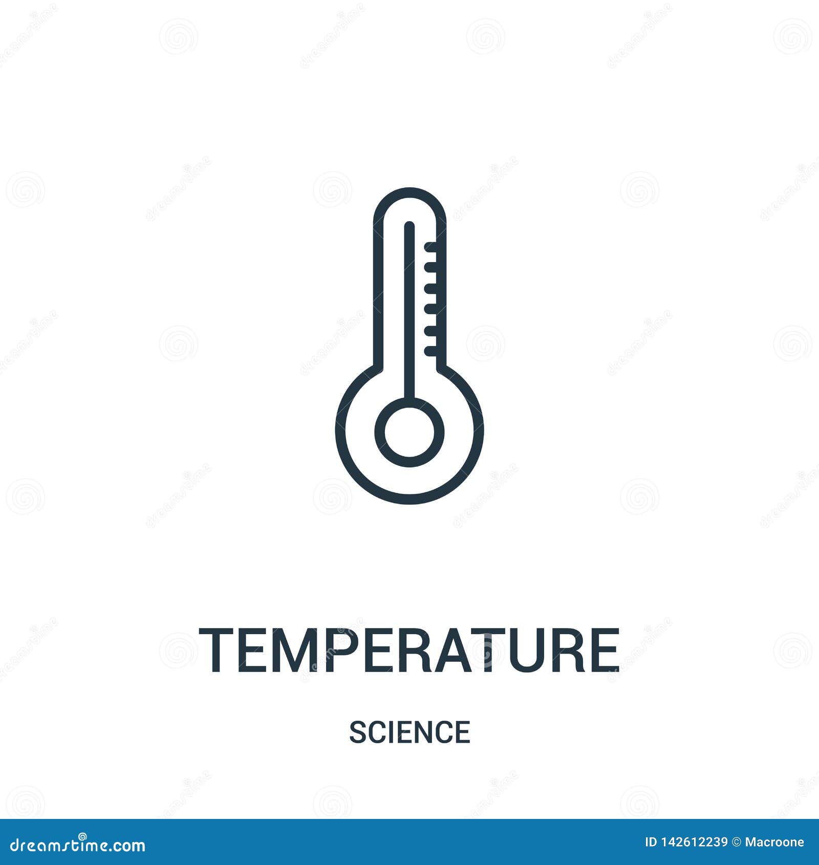 Temperature Icon Vector from Science Collection. Thin Line Temperature ...