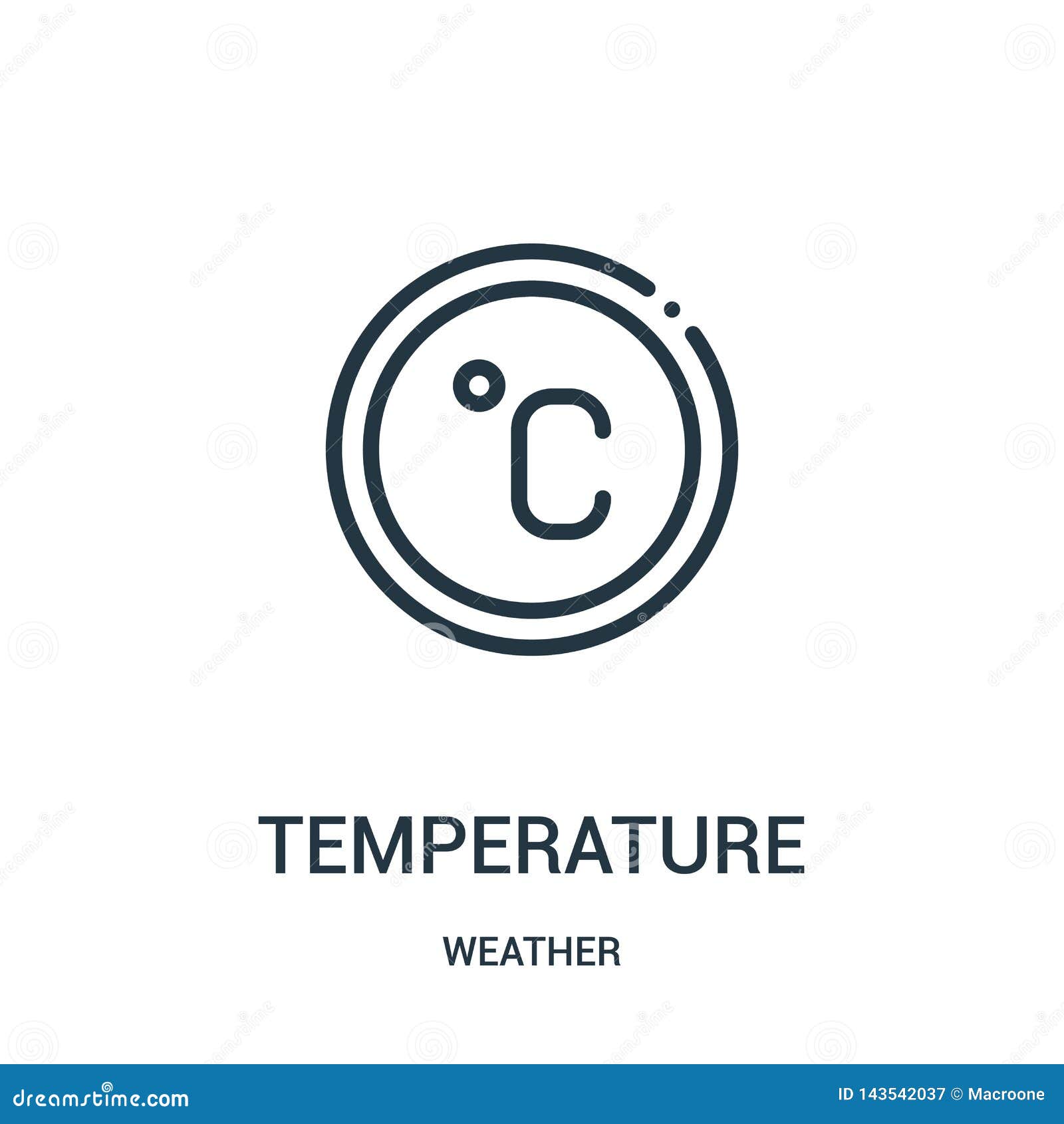 Temperature Icon Vector from Weather Collection. Thin Line Temperature ...