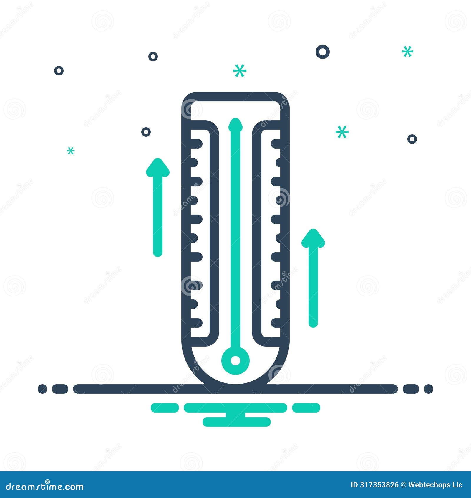 Mix Icon for Temperature Increase, Temperature and Weather Stock Vector ...
