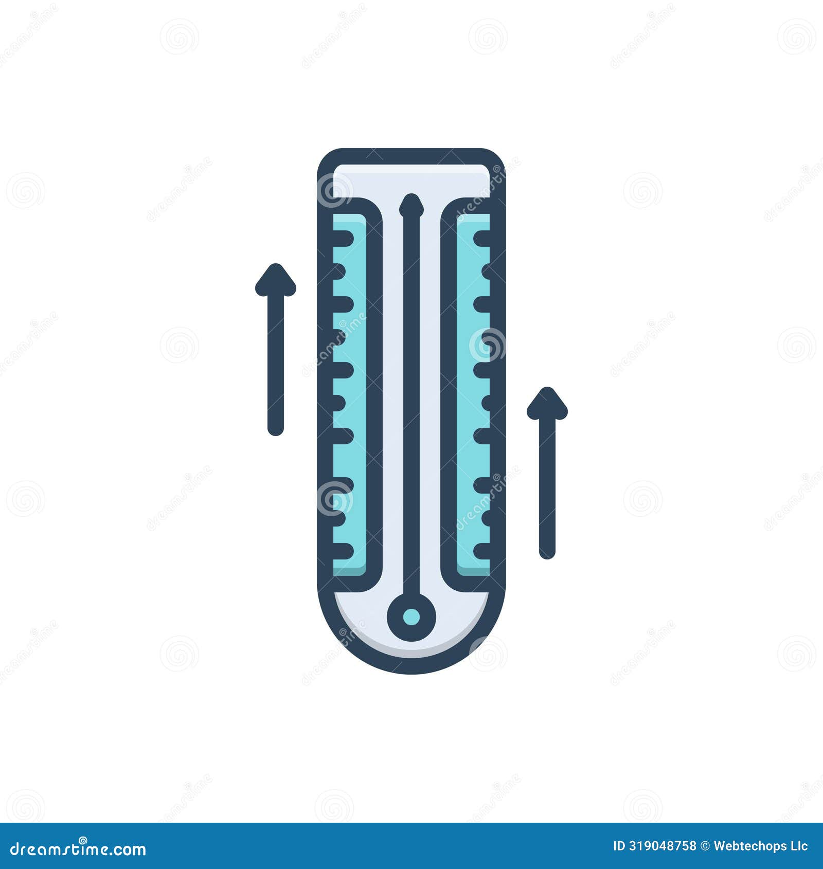 Color Illustration Icon for Temperature Increase, Temperature Ad ...