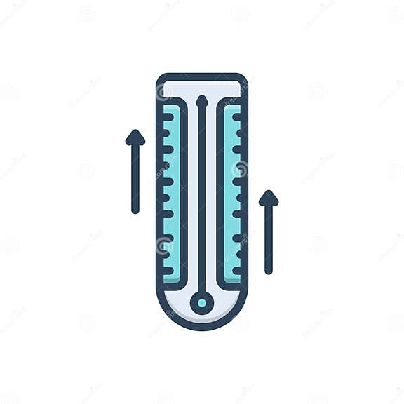 Color Illustration Icon for Temperature Increase, Temperature Ad Weather Stock Vector ...