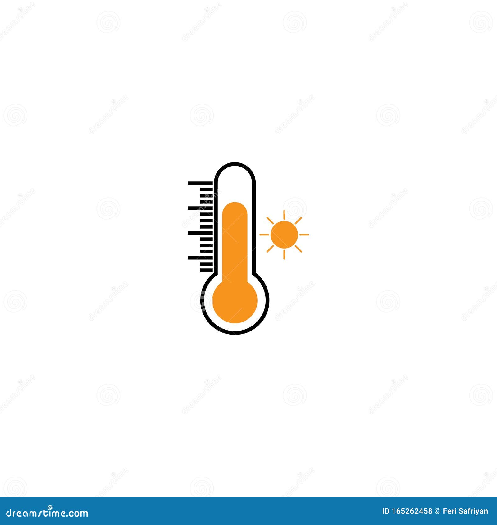 Temperature logo template stock vector. Illustration of heat - 165262458