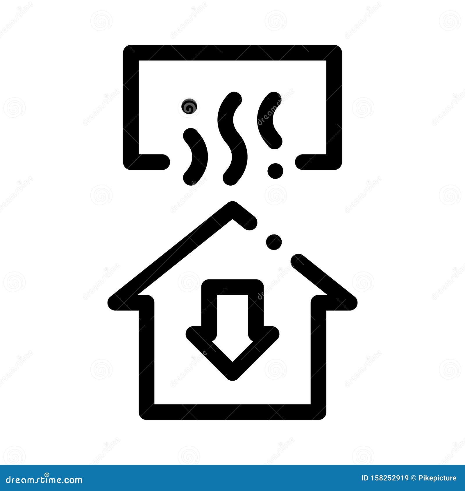 Arrow With Temperature Values Sign Digital Wireless Radiator The Stock ...