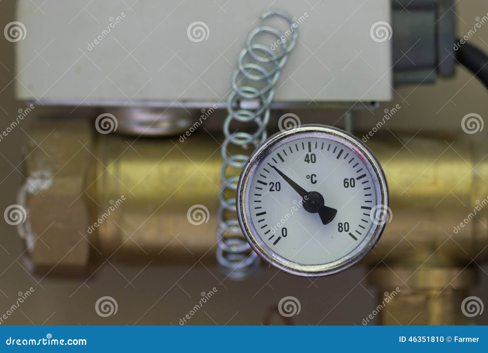 Temperature manometer stock photo. Image of machine, metal - 46351810