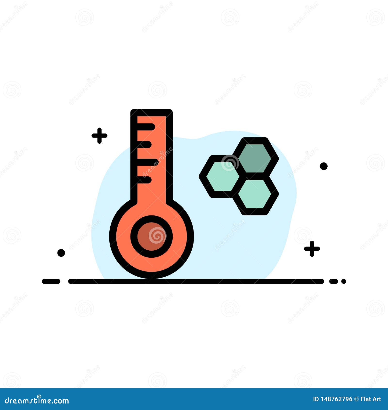 Temperature, Temperature Meter, Thermometer Business Flat Line Filled ...