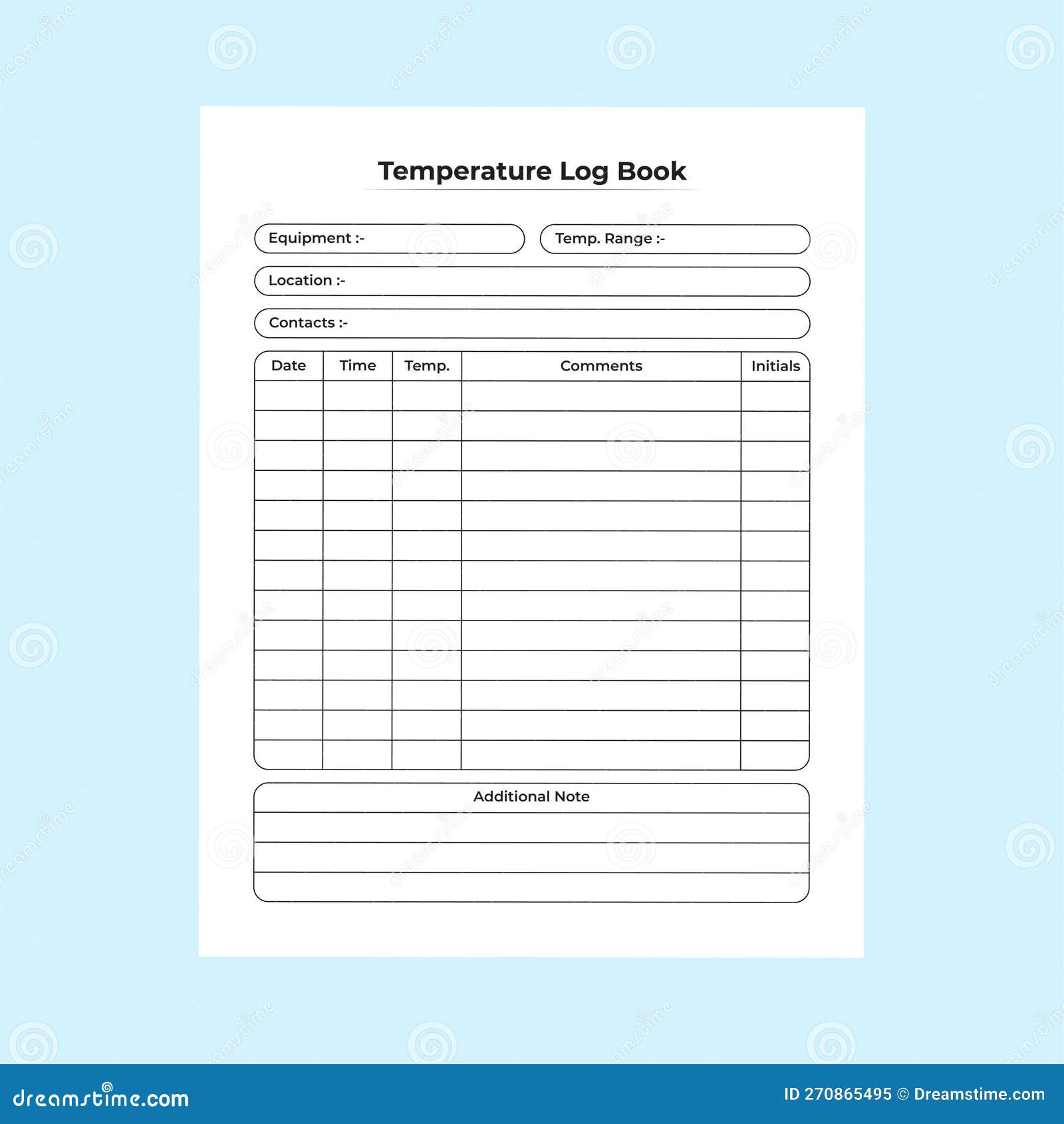 Temperature Notebook KDP Interior. Fever Temperature Tracker And ...