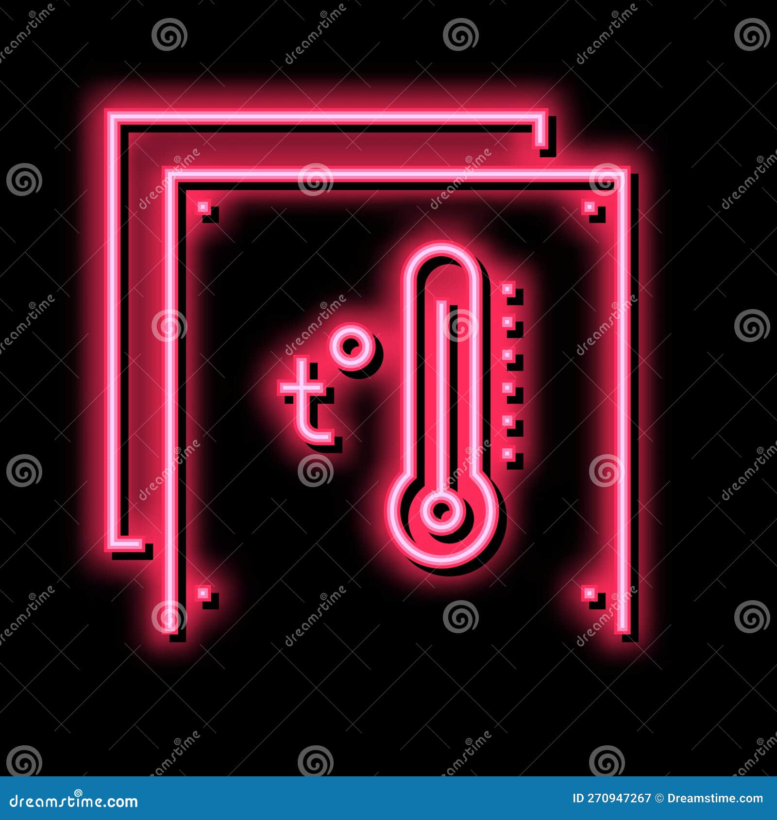 Temperature Preserving Layer Neon Glow Icon Illustration Stock Vector ...