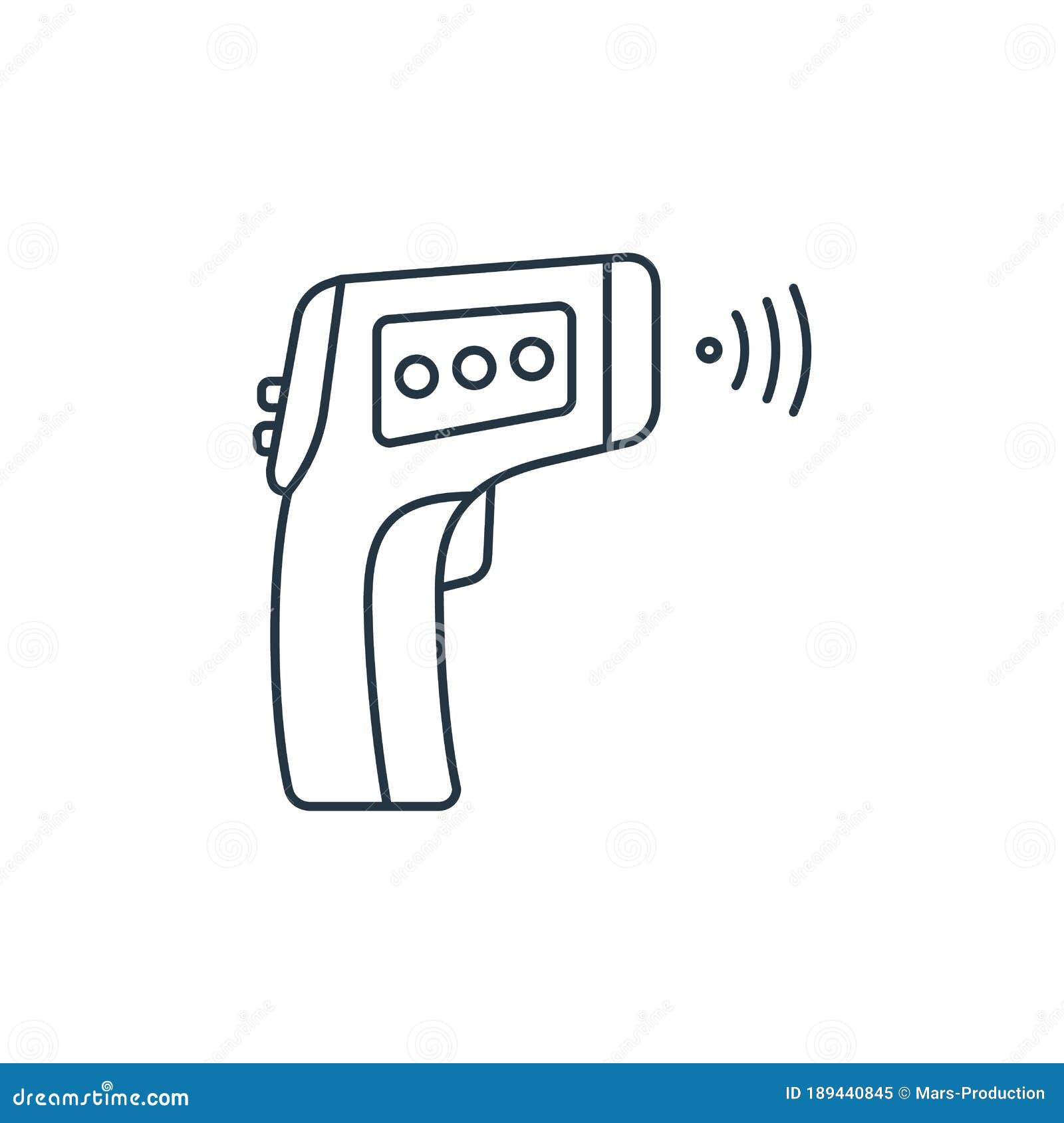 Temperature Reading Vector Icon Isolated on White Background. Outline ...