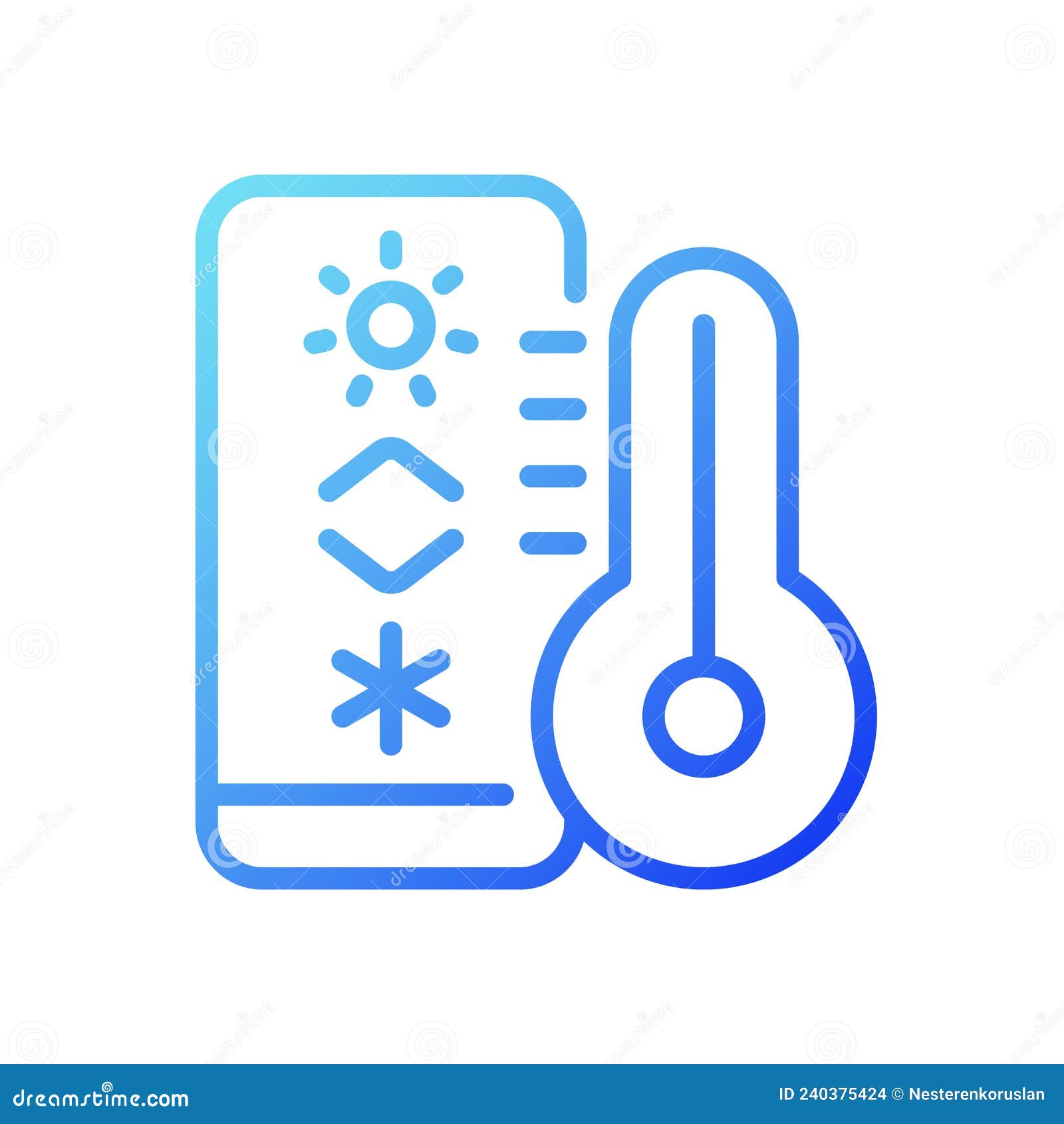 Temperature Regulation Gradient Linear Vector Icon Stock Vector ...