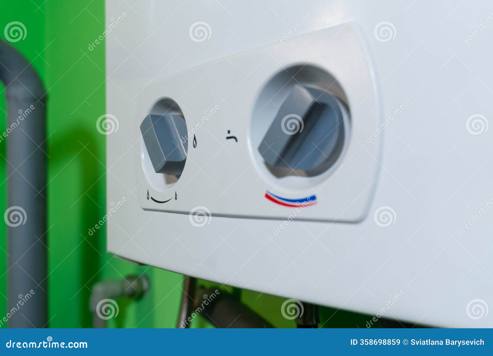 Temperature Regulators on the Combi Gas Boiler – Clear Markings Allow ...