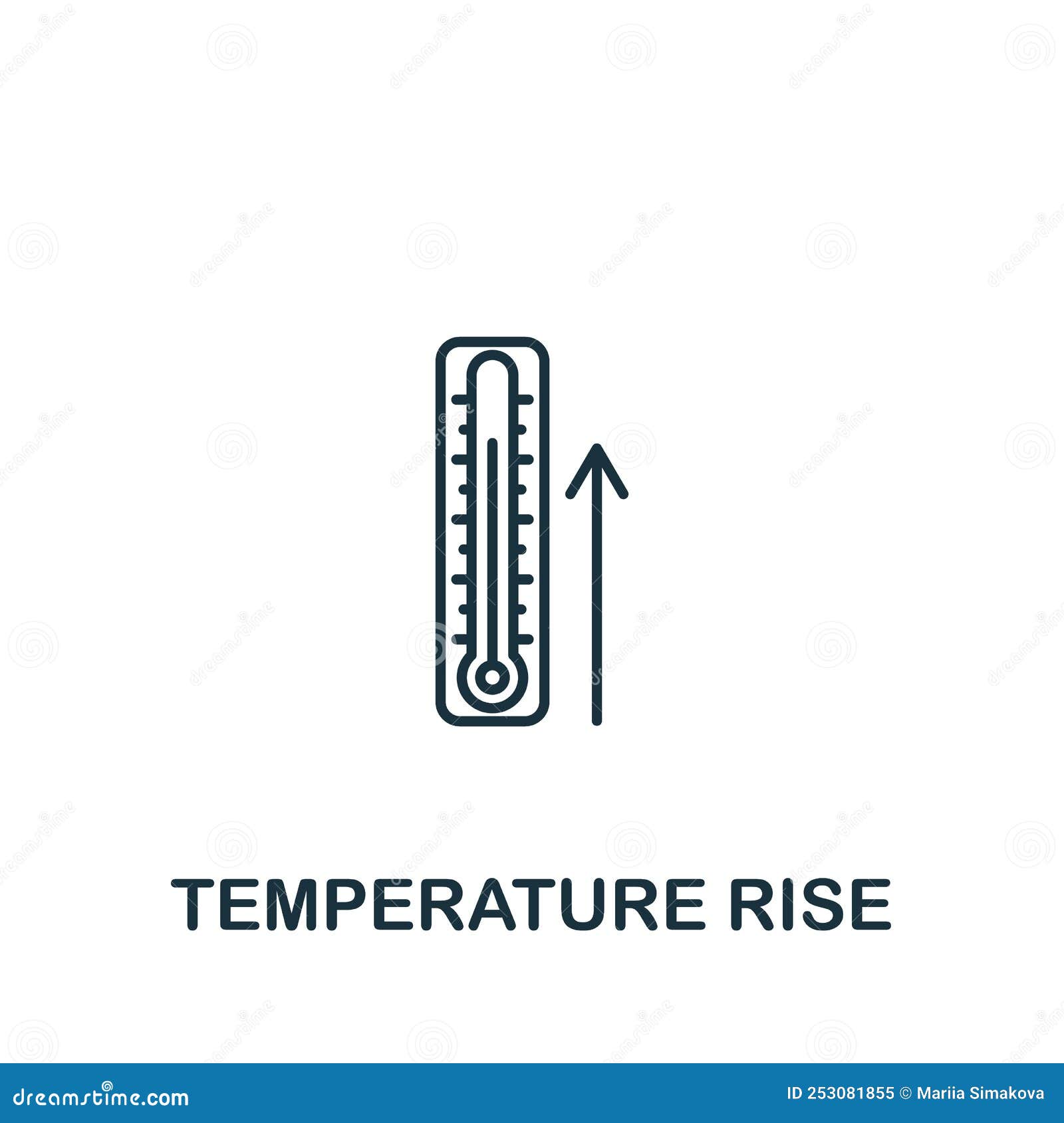 Temperature Rise Icon. Monochrome Simple Icon for Templates, Web Design ...