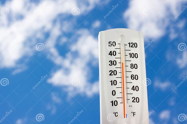 Temperature s rising stock image. Image of warming, simple - 11249569