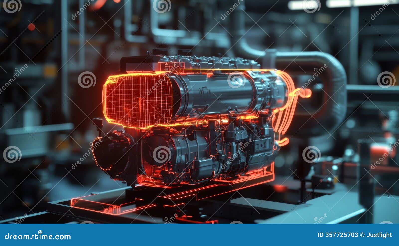 A Temperature Sensor Affixed To the Surface of an Engine Capturing ...