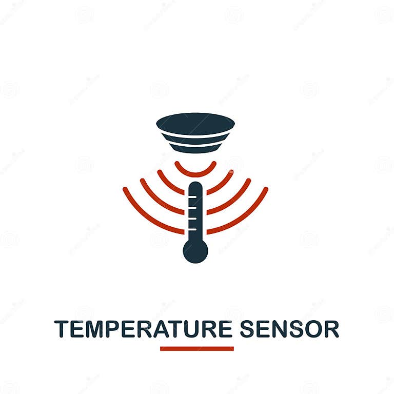 Temperature Sensor Icon From Sensors Icons Collection Creative Two Colors Design Symbol
