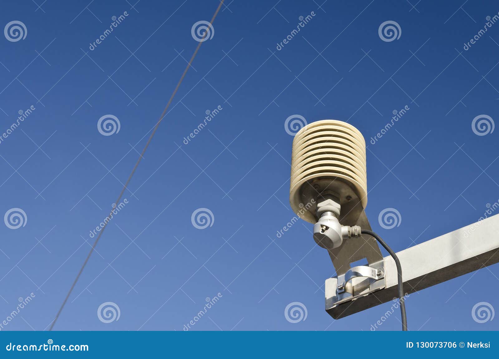 Temperature Sensor in a Meteo Station Stock Photo - Image of technology ...