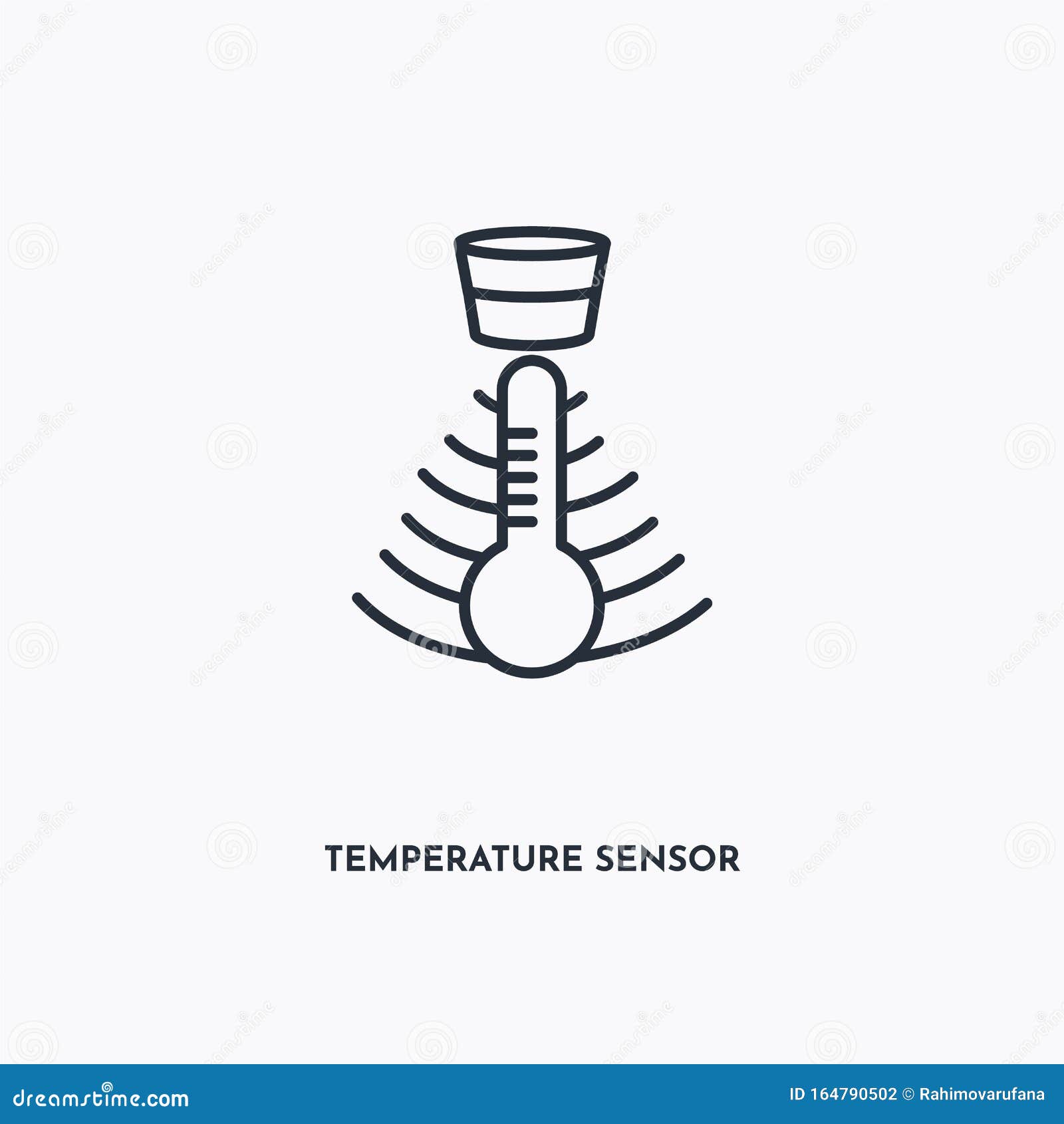 Temperature Sensor Outline Icon. Simple Linear Element Illustration ... Temperature Sensor Outline Icon. Simple Linear Element Illustration ...