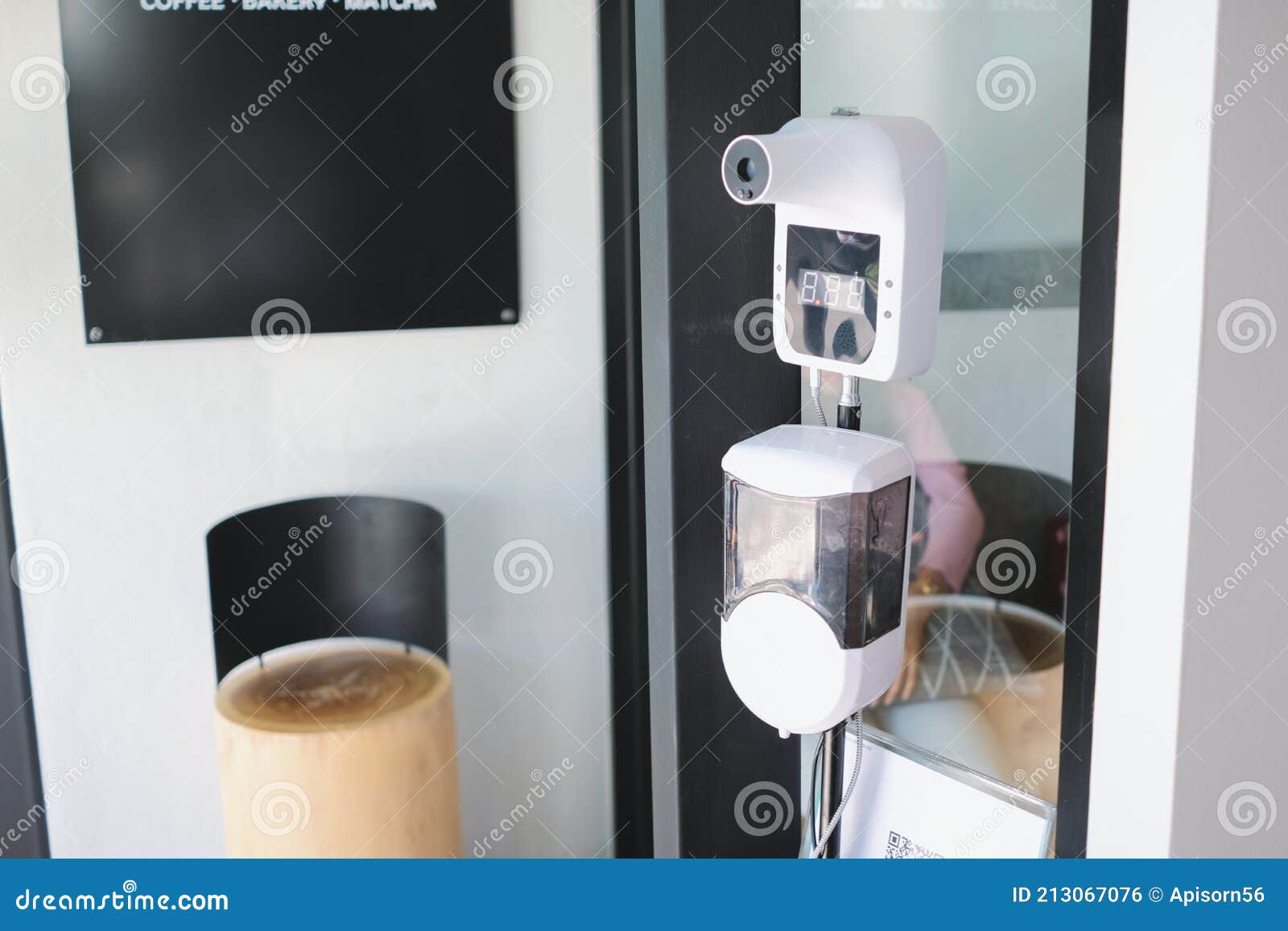 Temperature Sensor Scan Device with Automatic Hand Gel Installed in ...