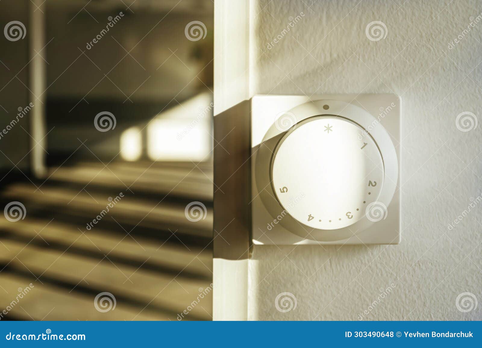 Temperature Sensor on the Wall. Indicator of the Climate Control of the ...