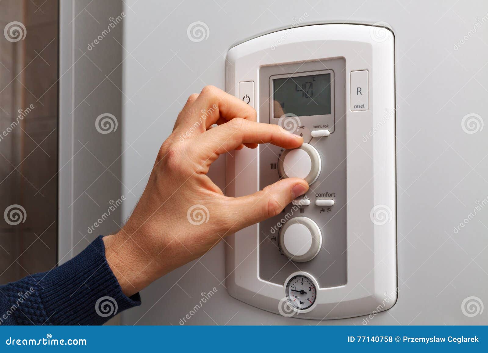 Temperature settings. stock photo. Image of modern, electric - 77140758