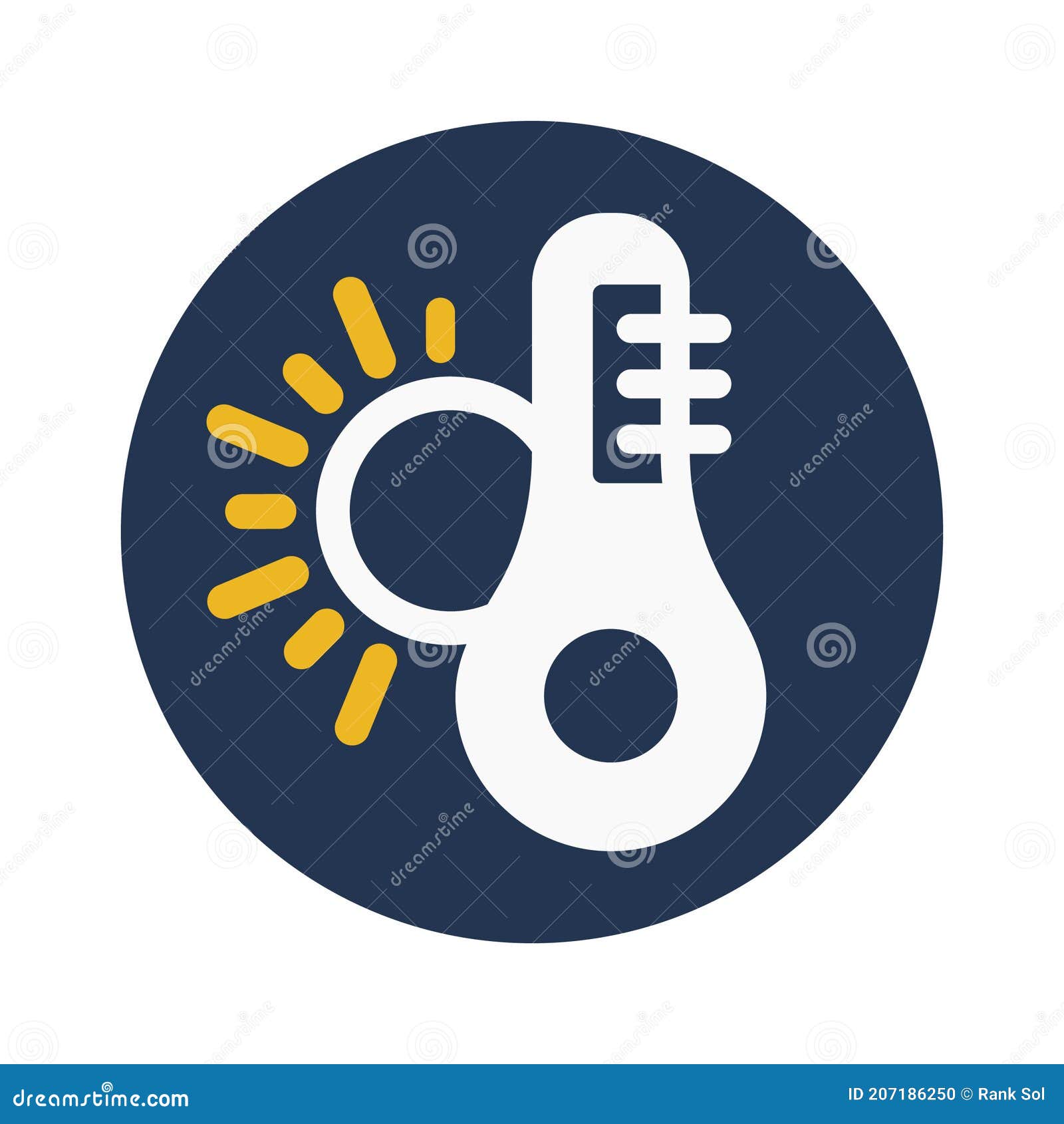 Temperature, Thermometer, Sun, Measure Fully Editable Vector Icon Stock ...