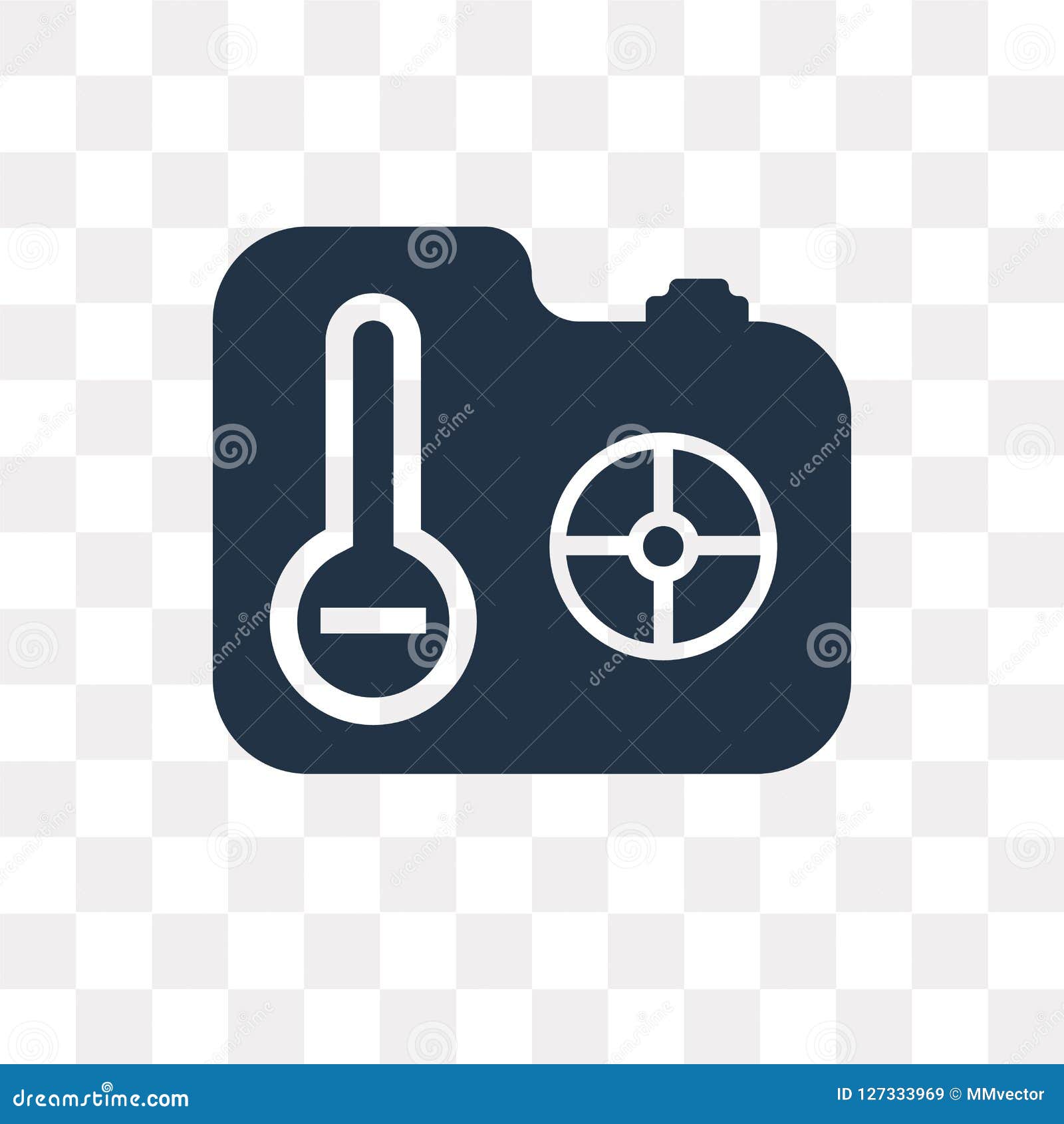Temperature Vector Icon Isolated on Transparent Background, Temp Stock ...
