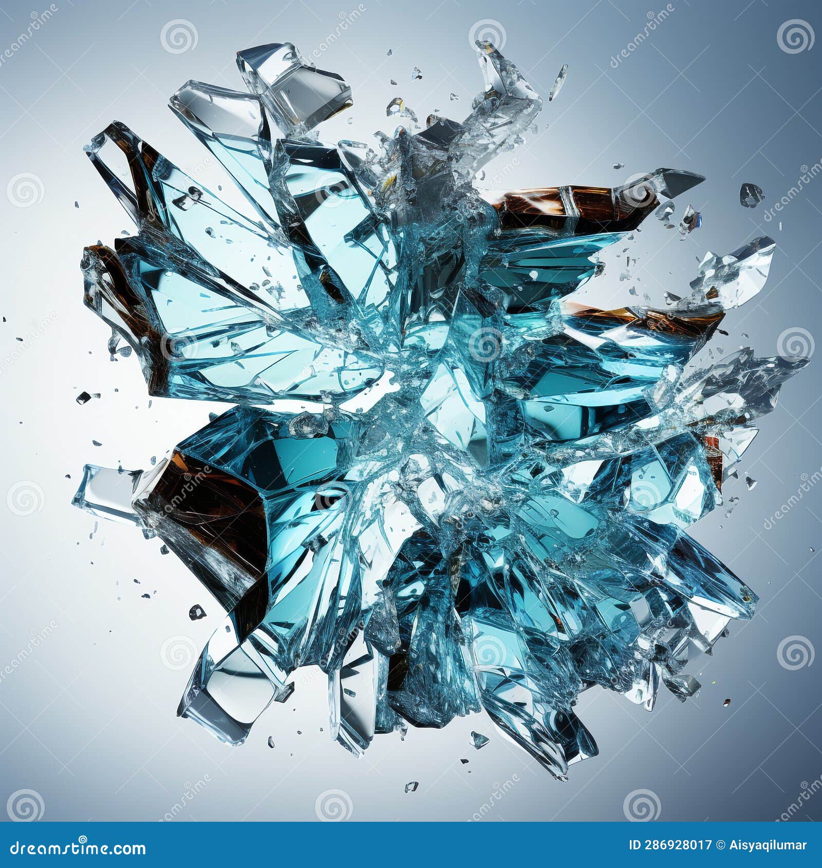 The Tempered Glass Broke at One Point. Stock Illustration ...