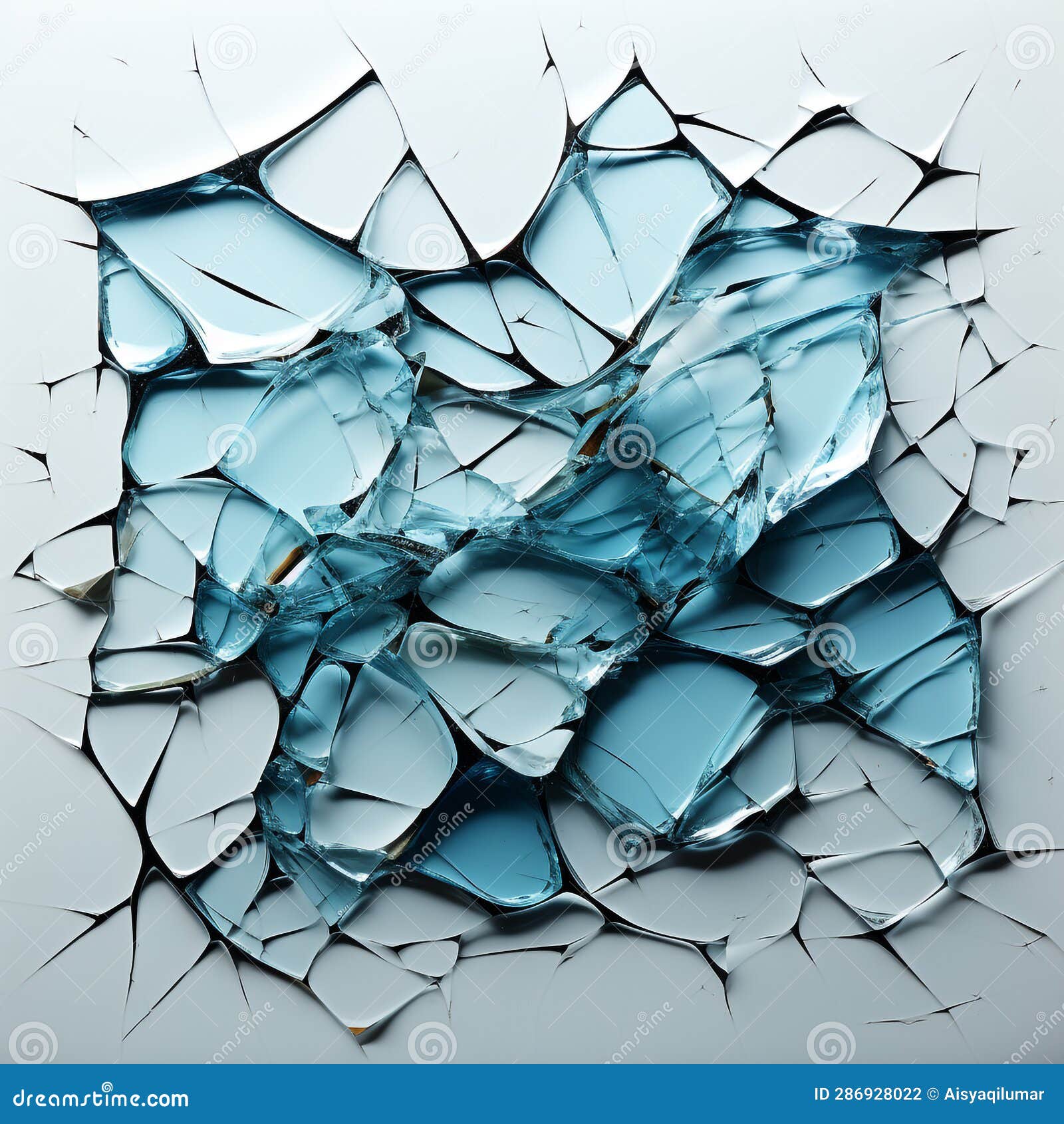 The Tempered Glass Broke at One Point. Stock Illustration ...