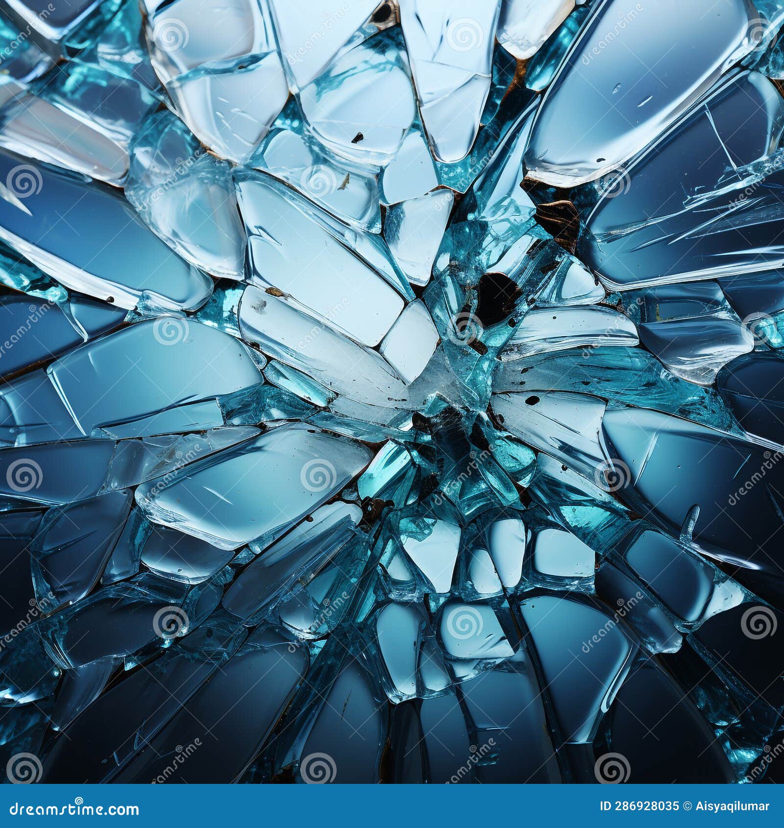 The Tempered Glass Broke at One Point. Stock Illustration ...