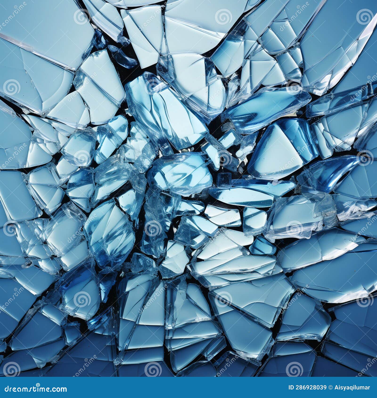 The Tempered Glass Broke at One Point. Stock Illustration ...