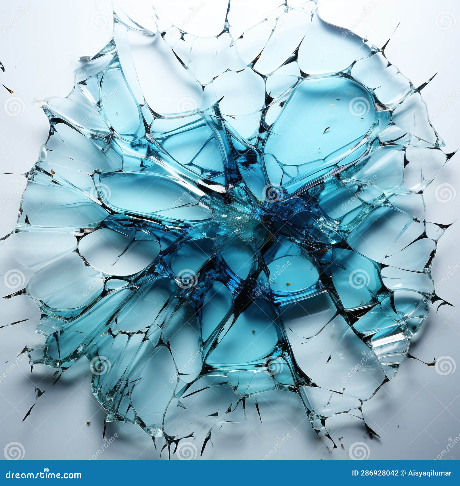 The Tempered Glass Broke at One Point. Stock Illustration ...