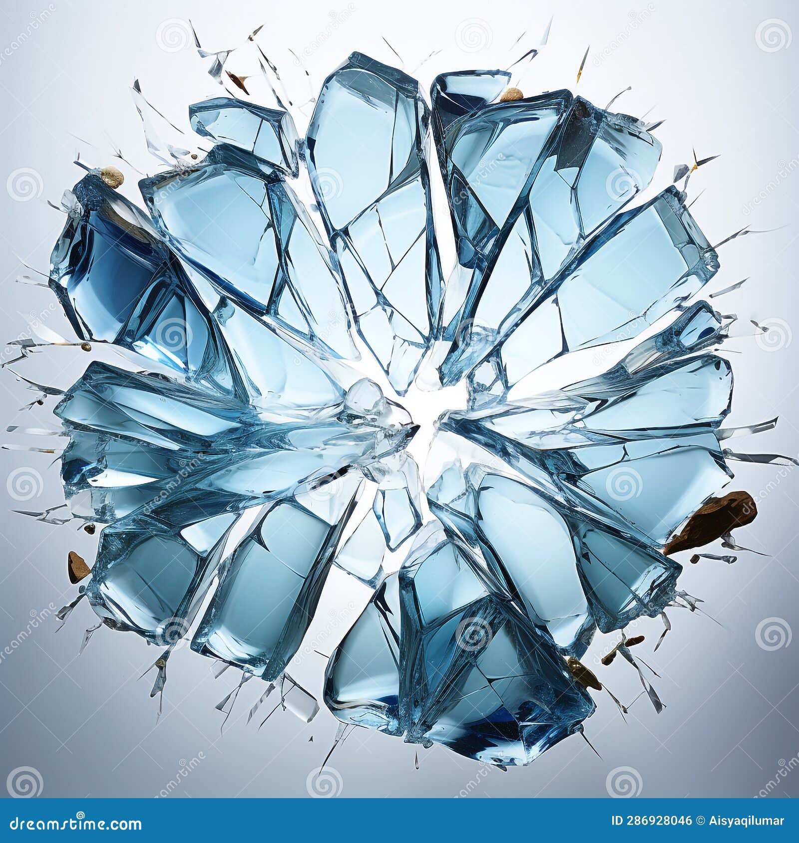 The Tempered Glass Broke at One Point. Stock Illustration ...