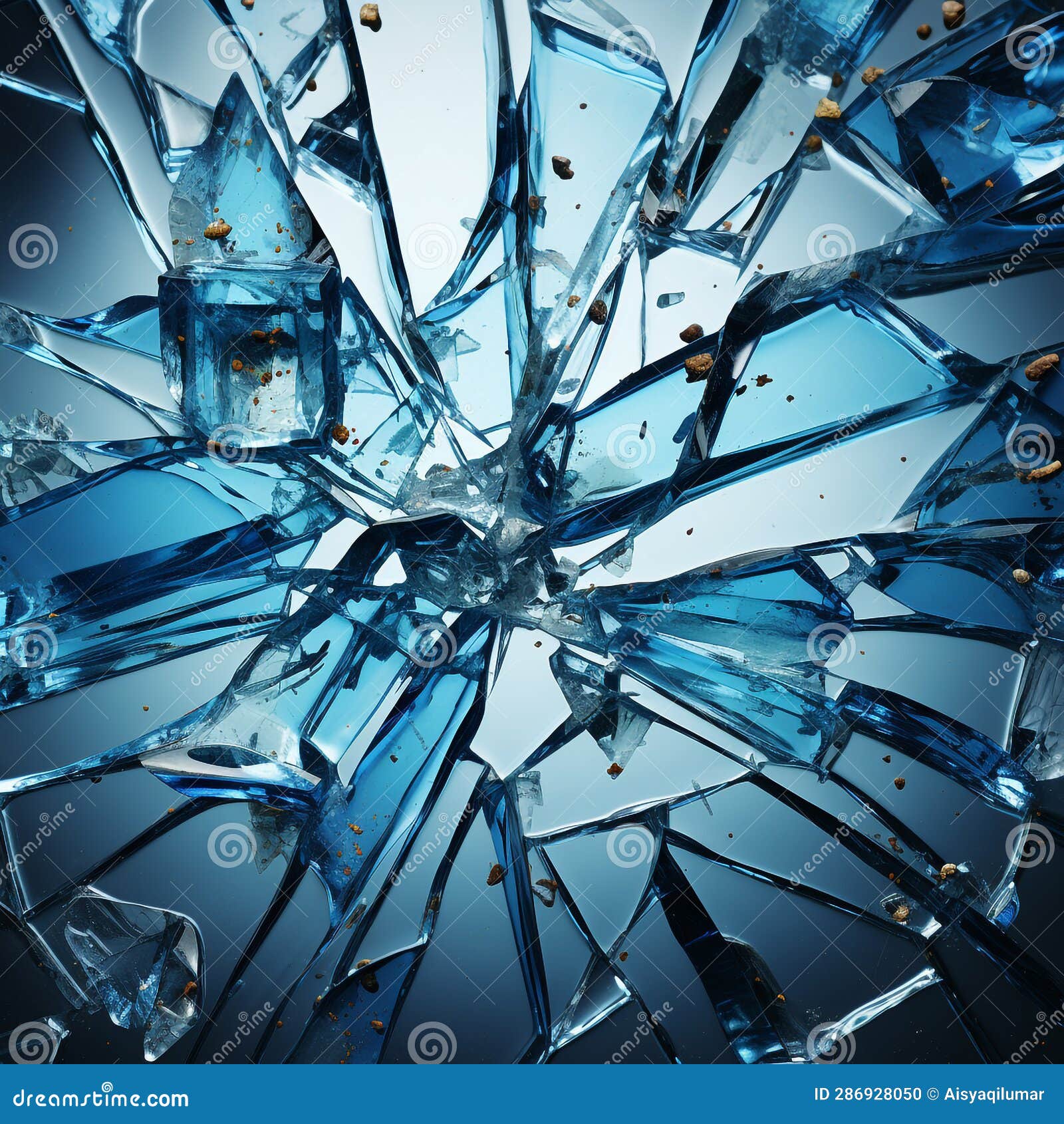 The Tempered Glass Broke at One Point. Stock Illustration ...