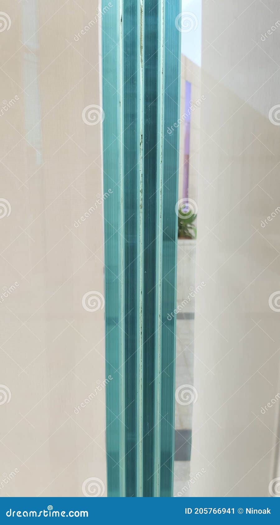 Tempered Glass Composed of 5 Different Layers Stock Image - Image of ...